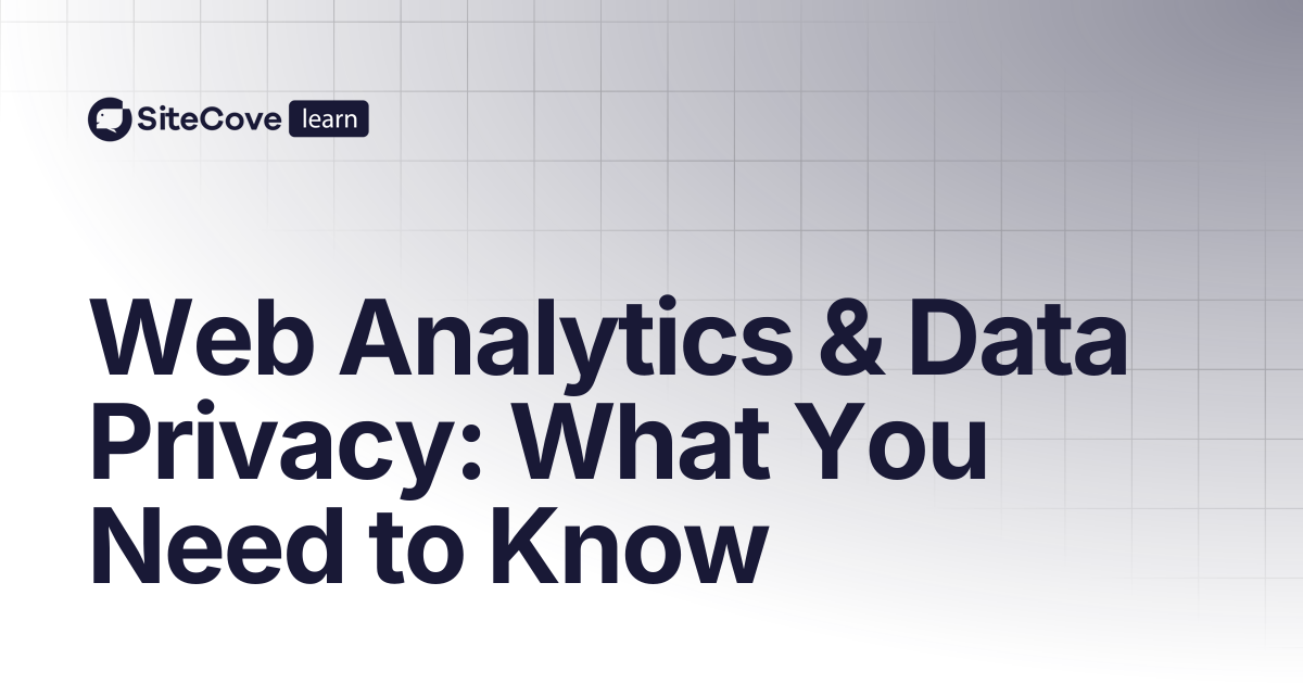 Web Analytics & Data Privacy: What You Need to Know | SiteCove Learning ...