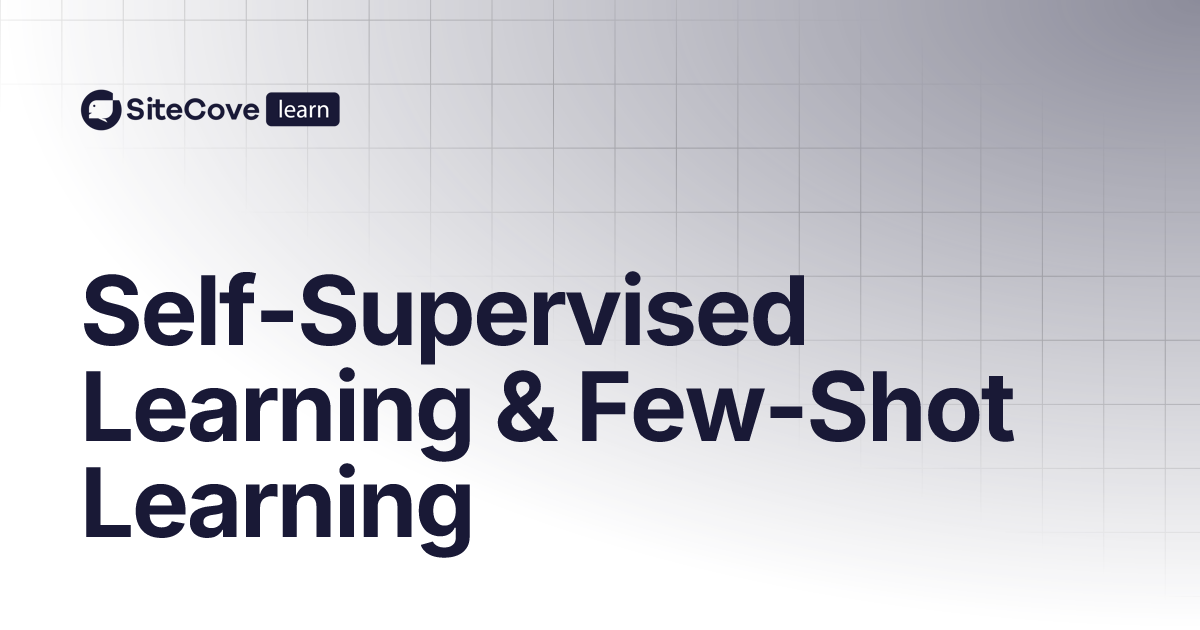 Self-Supervised Learning & Few-Shot Learning | SiteCove Learning Hub